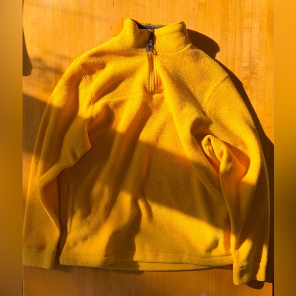 GAP | Jackets & Coats | Vintage Gap Mens Yellow Fleece Zip Jacket ...